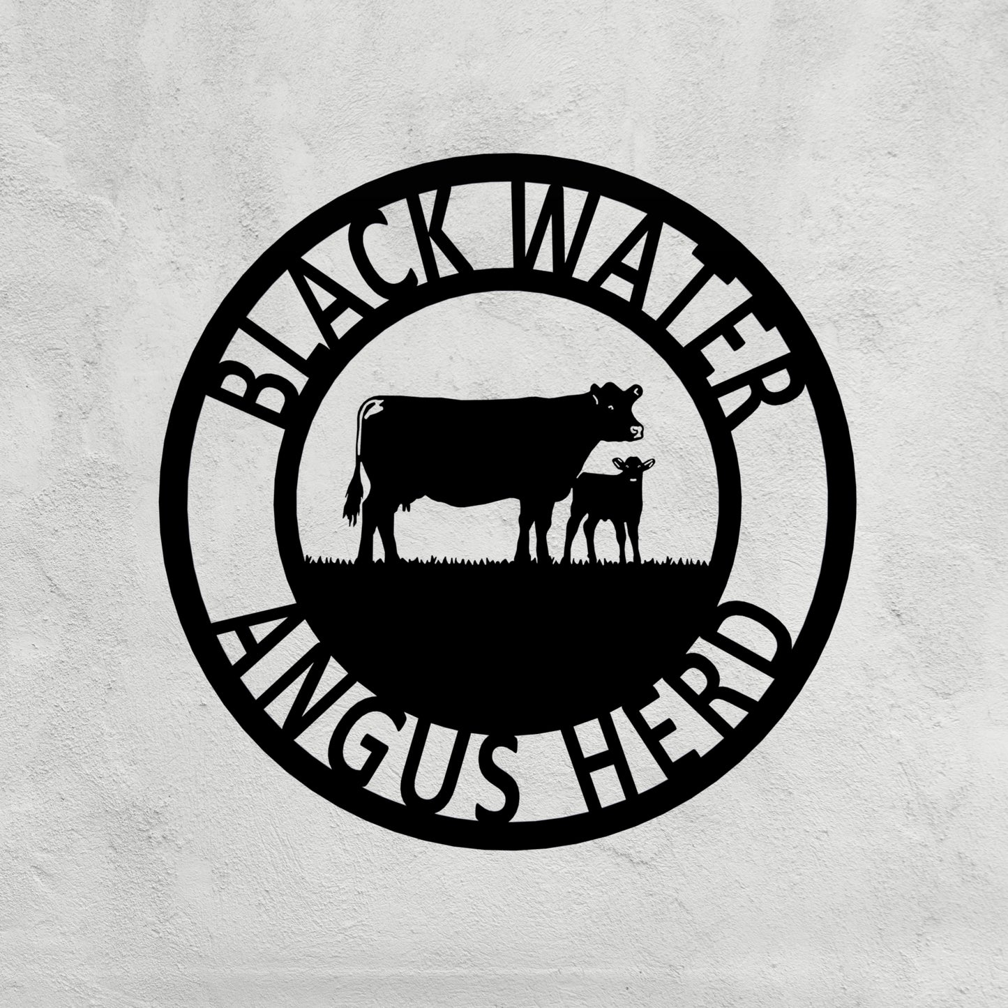 Angus Cow and Calf Metal Sign | Metal Wall Art | Free UK Delivery ...