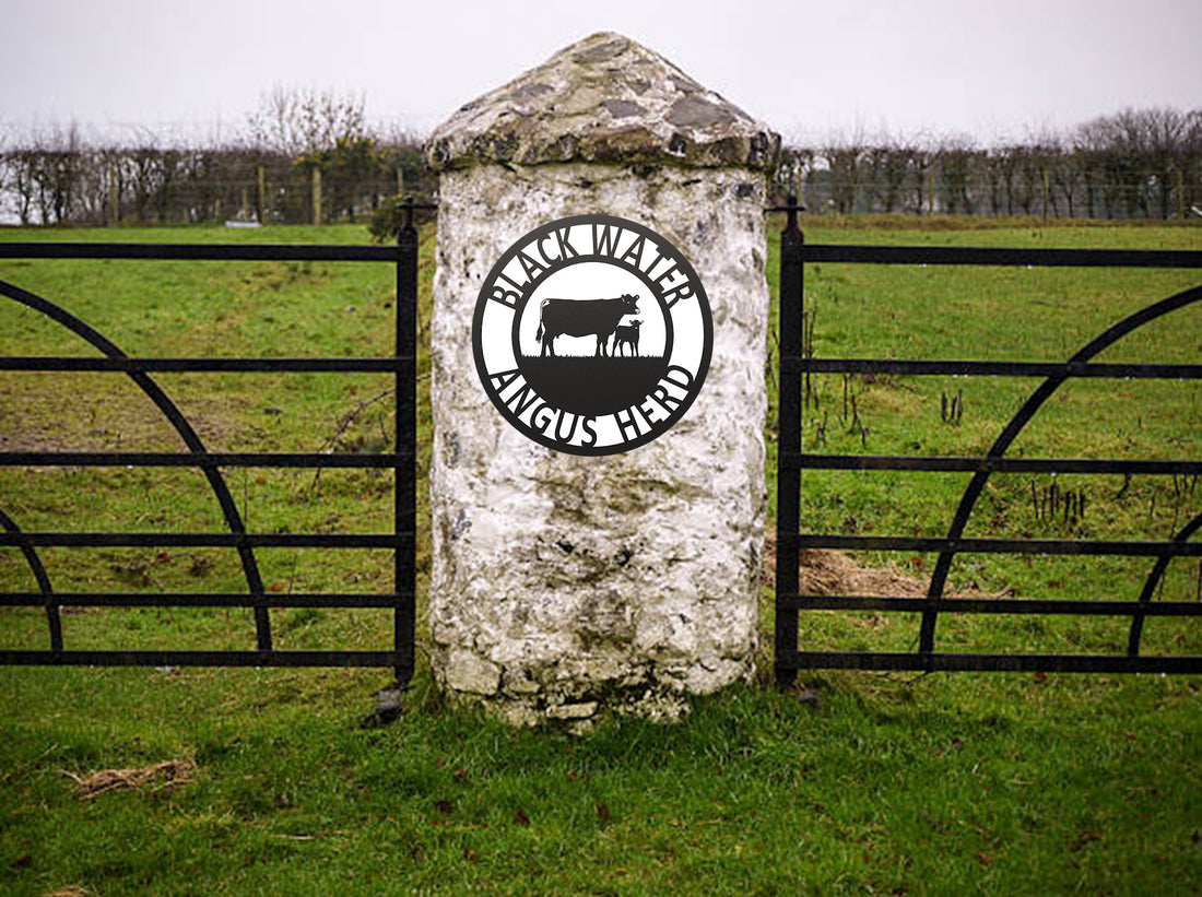 Angus Cow and Calf Metal Sign | Metal Wall Art | Free UK Delivery ...