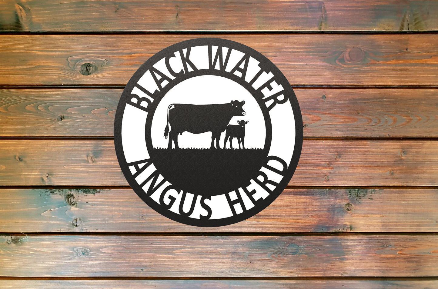 Angus Cow and Calf Metal Sign | Metal Wall Art | Free UK Delivery ...