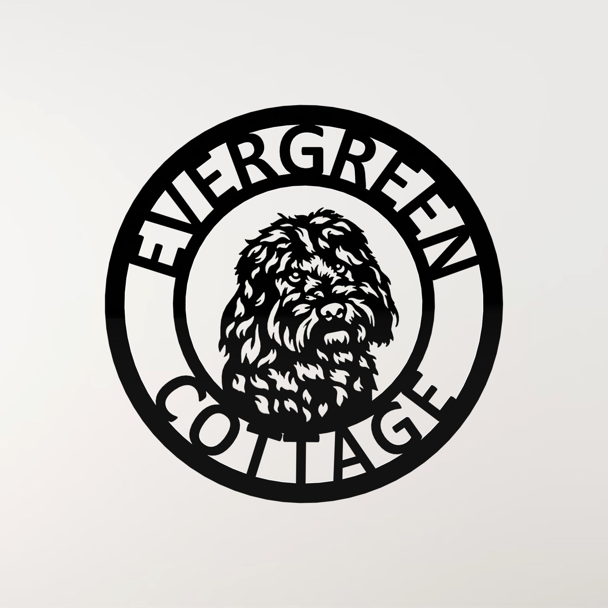 𝐂𝐨𝐜𝐤𝐚𝐩𝐨𝐨 Metal Dog Sign | Metal Wall Art – Monea Metal Design