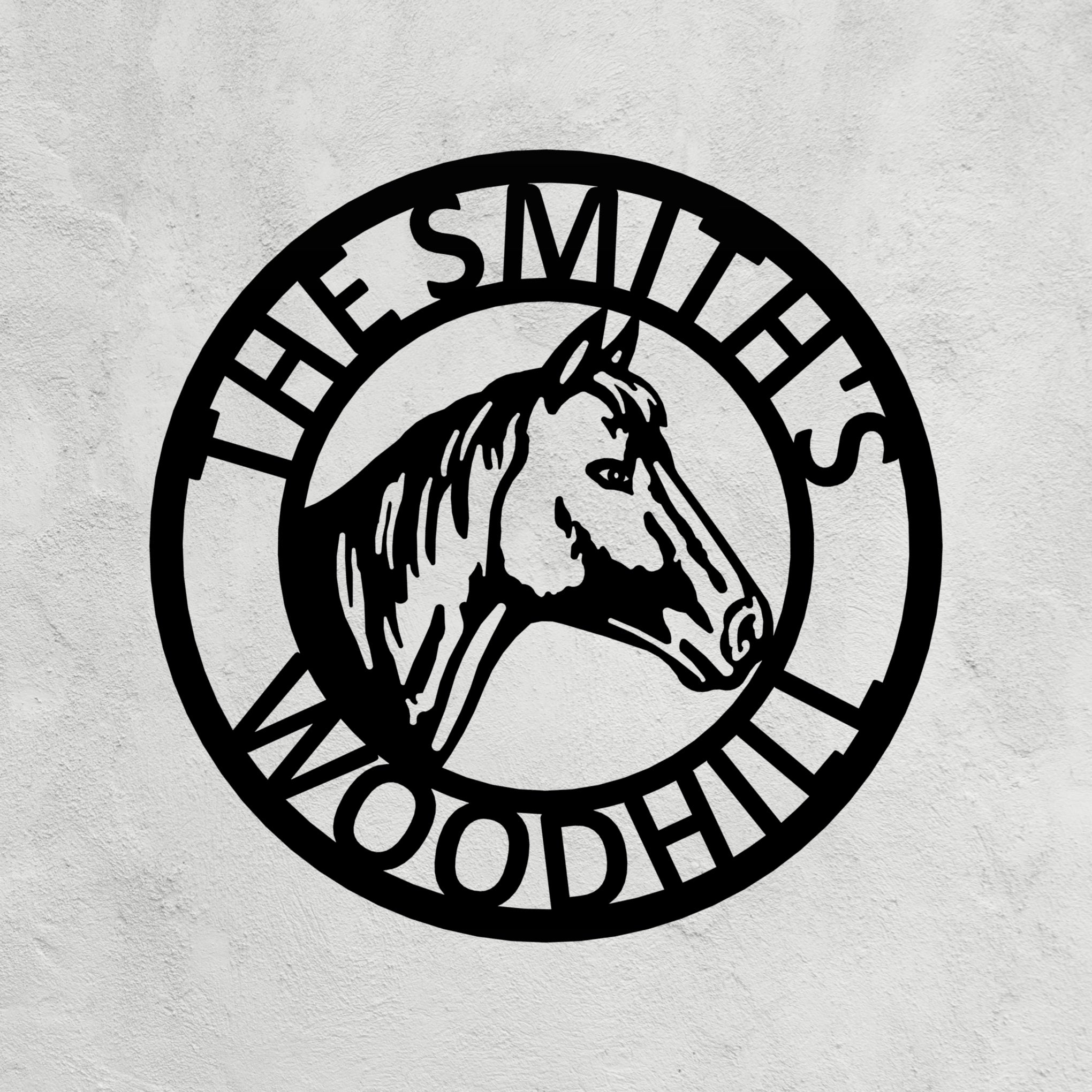 Horse Head Metal Sign Version 1 | Custom Metal Signs Metal Wall Art ...