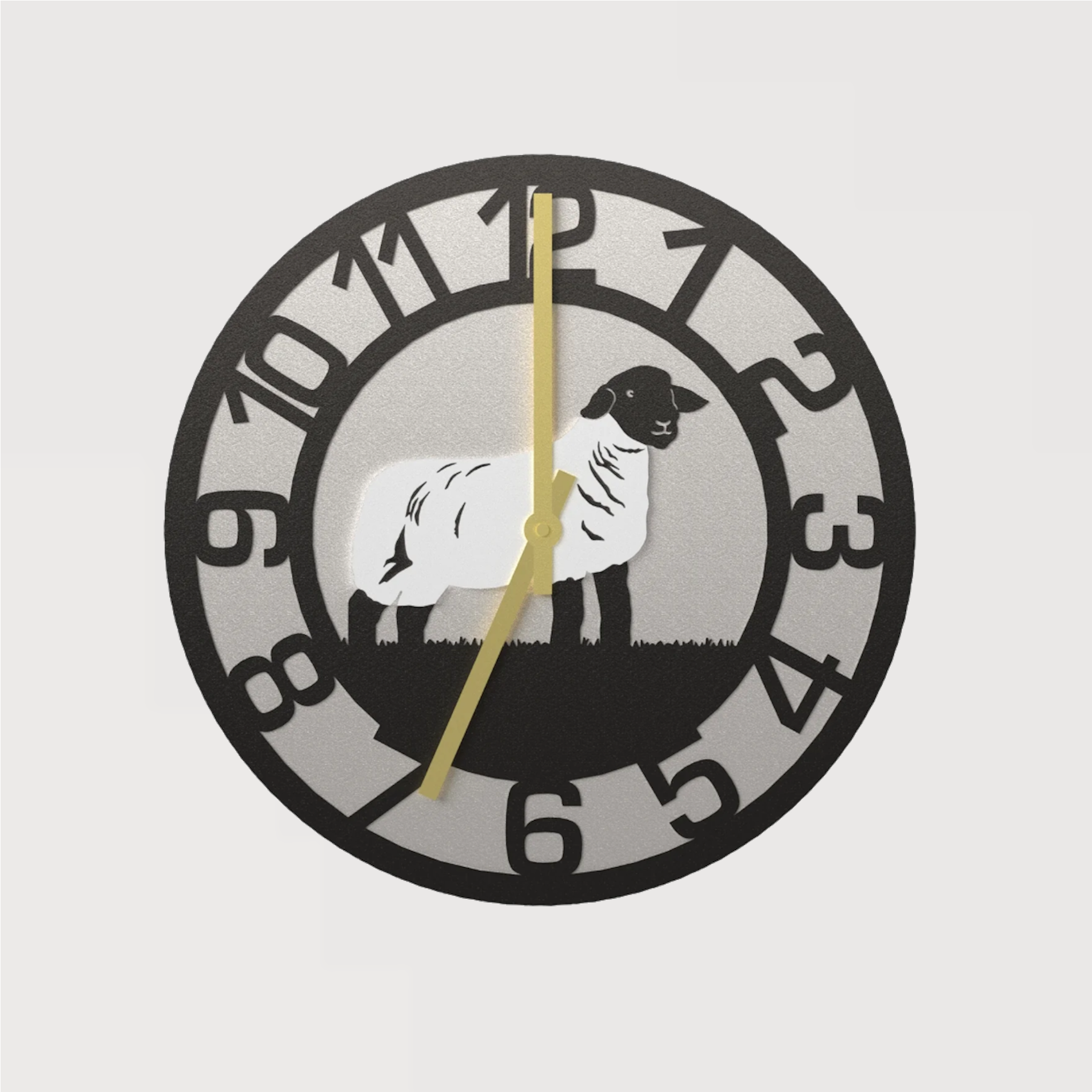 Suffolk Sheep Metal Wall Clock | Free UK Delivery – Monea Metal Design